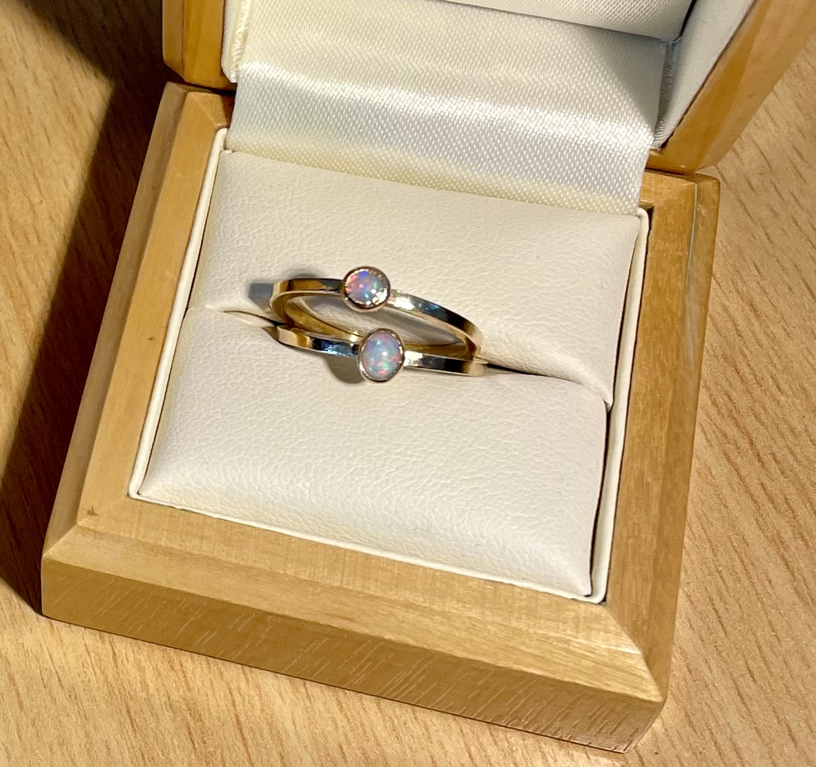 Opal Stacking Rings - Sheila Kerr Jewellery Ltd